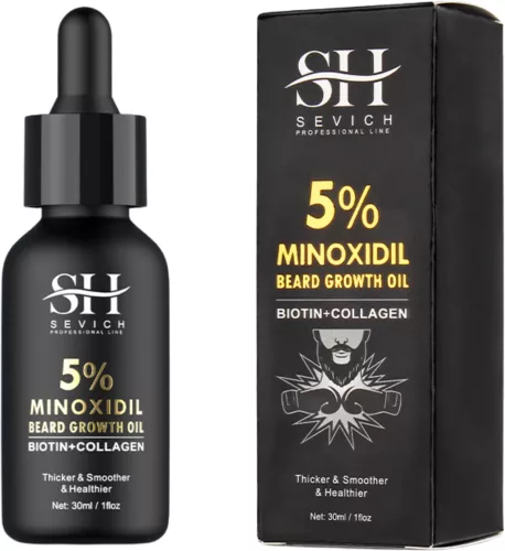 Pachet crestere barba si par ulei 5 MINOXIDIL Biotin Collagen Derma ...