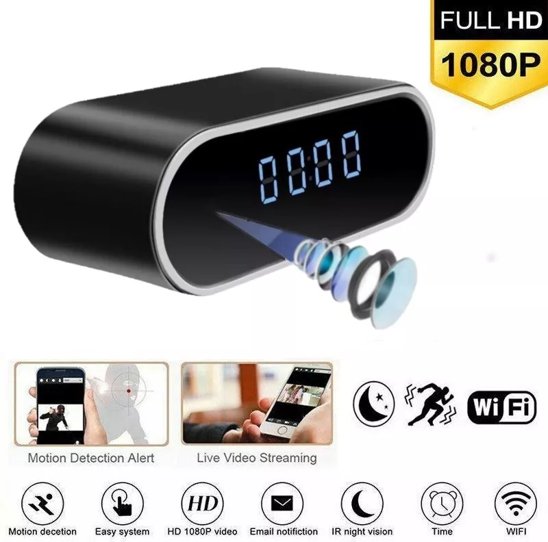 Mini camera Spy REVOSE&trade WI-FI IP Ascunsa in Ceas Desteptator ...