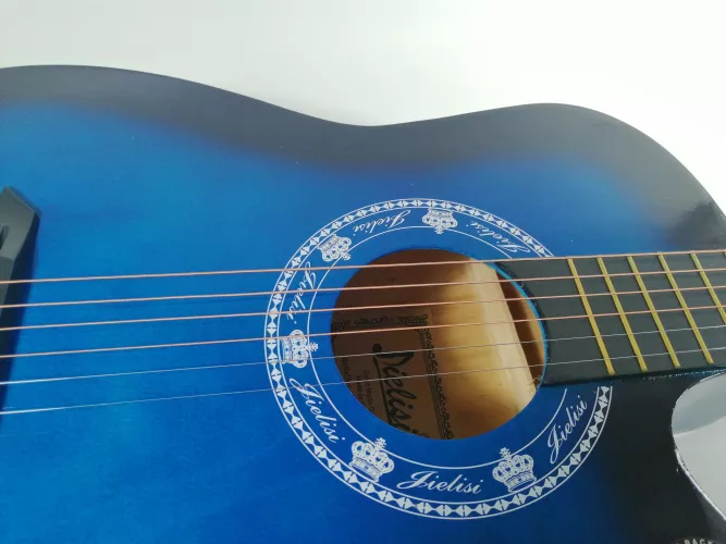 Chitara clasica din lemn 95 cm Cutaway albastru marin 9grz_855570721 - domo.ro