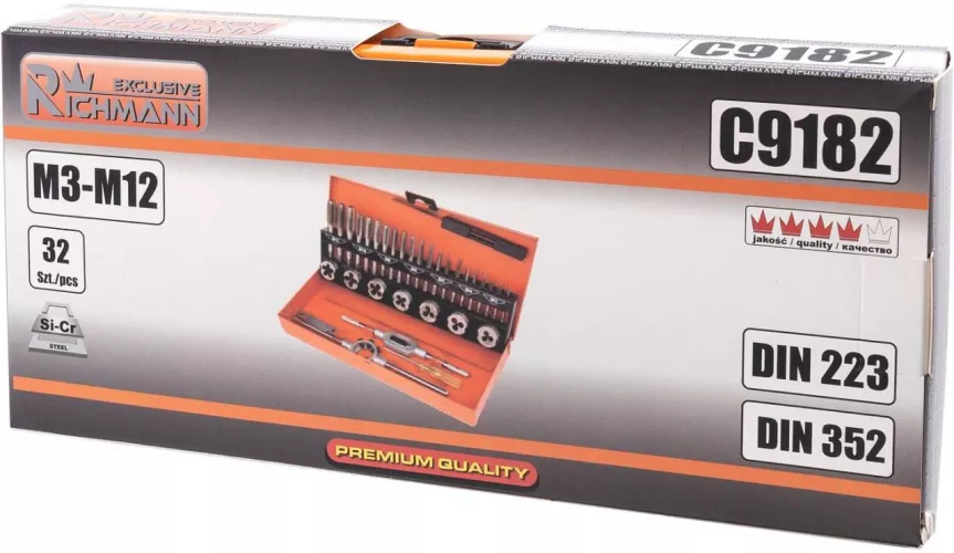 Set tarozi si filiere 32 piese M3-M12 Richmann Exclusive C9182 - domo.ro