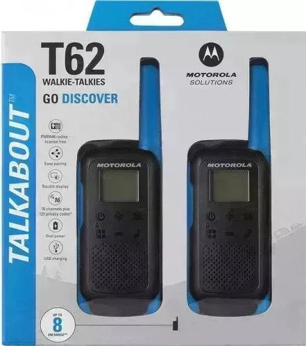 Statie radio PMR portabila Motorola TALKABOUT T62 BLUE set 2 buc GLS ...