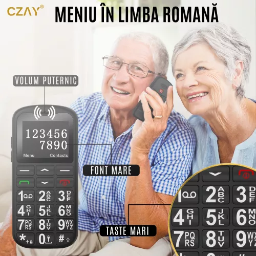 Telefon Mobil pentru Seniori cu Taste Mari 4G Meniu in Limba Romana ...