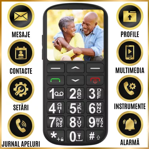 Telefon Mobil pentru Seniori cu Taste Mari 4G Meniu in Limba Romana ...