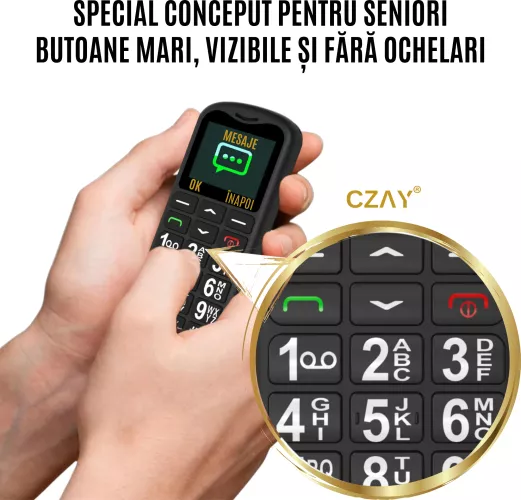 Telefon Mobil pentru Seniori cu Taste Mari 4G Meniu in Limba Romana ...