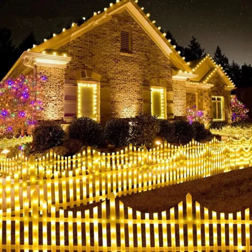 Gard iluminat tip piramida interconectabil 3m 160LED 2 modele MRKT9326 ...
