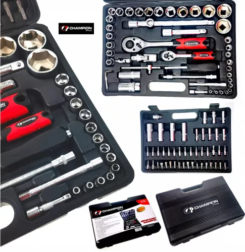 Trusa scule tubulare + trusa biti hex torx spline + set 12chei 6-22mm ...