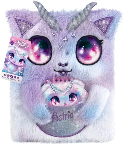 Set agenda pufoasa si mini carnetel 25.4x20.3 cm personaj Astria ...