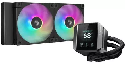Cooler CPU Racire cu apa DeepCool MYSTIQUE 240 ARGB Ecran LCD - domo.ro