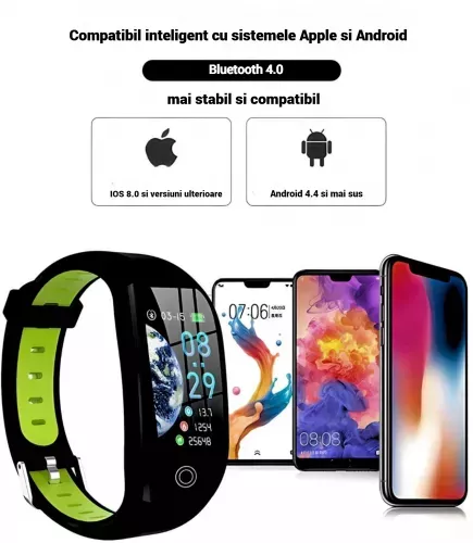 Ceas SmartWatch si bratara cu Notificari Ritm cardiac Nivel oxigen din ...