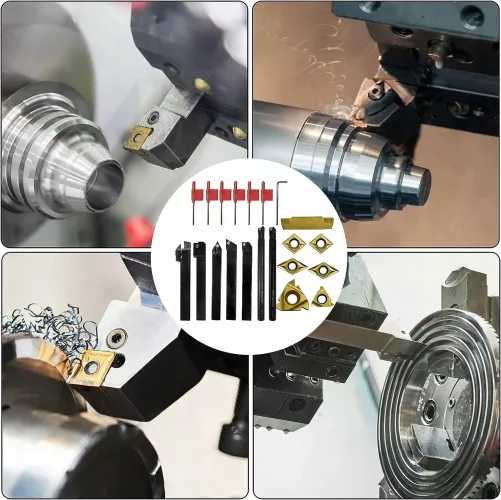 Set cutite strung cu placa inlocuibila instrument dalti strunjire 8x8mm ...