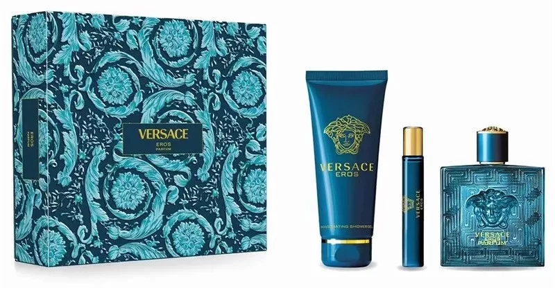 Set cadou Versace Eros Parfum pentru barbati Parfum 100 ml + 150 ml gel ...