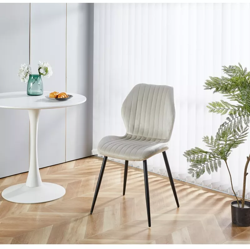 Scaun living AB104 catifea picioare metalice 89x48x43 cm sarcina maxima ...