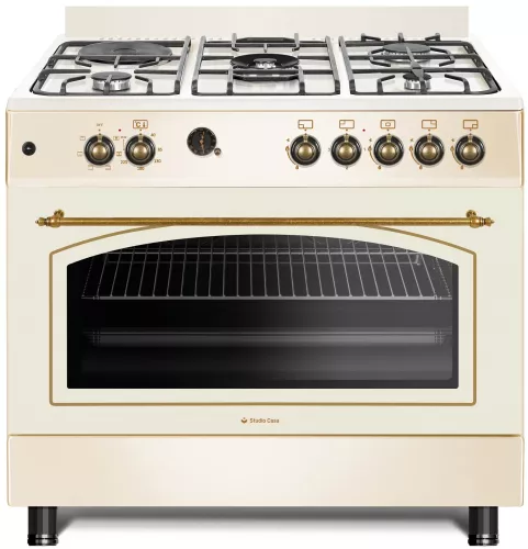 Aragaz Studio Casa FE90/60 El Avena Rustic 90 cm Cuptor electric 4 ...