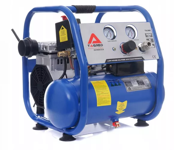 Compresor aer portabil 6L fara ulei silentios 1100W stomatologie TA381 ...