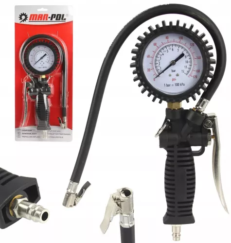 Pistol pneumatic profesional umflat roti cu manometru 12bar aer ...