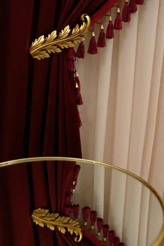 Accesoriu de prindere in perete Perdea / Draperie Auriu Stil Frunza ...