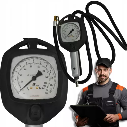 Pistol pneumatic profesional umflat roti cu manometru 12bar 180cm ...