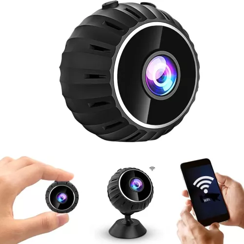 Mini Camera WiFi Microfon Senzor de Miscare Vedere Nocturna Autonomie 1 ...