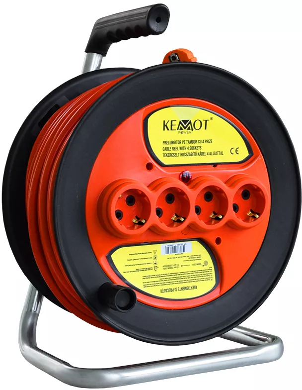 Rola Cablu Prelungitor pe Tambur Lungime 30m 3 Fire de 2.5 mm 4 Prize ...