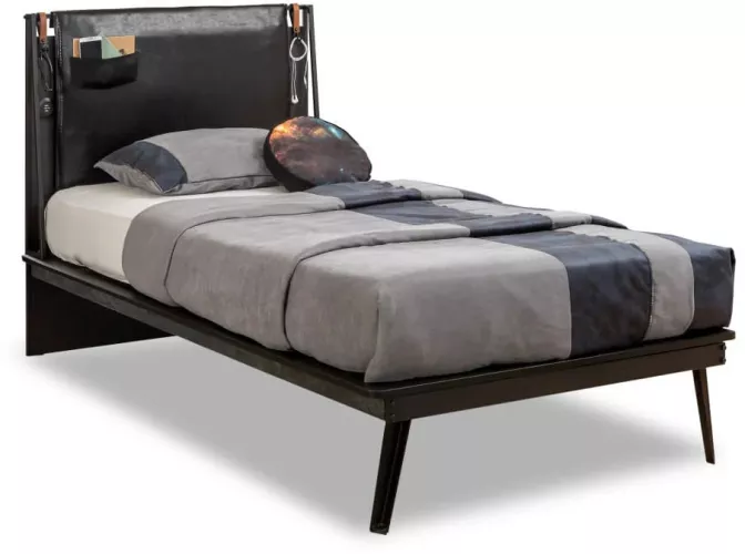 Pat pentru adolescenti Colectia Dark Metal Line 120x200 cm olav ...