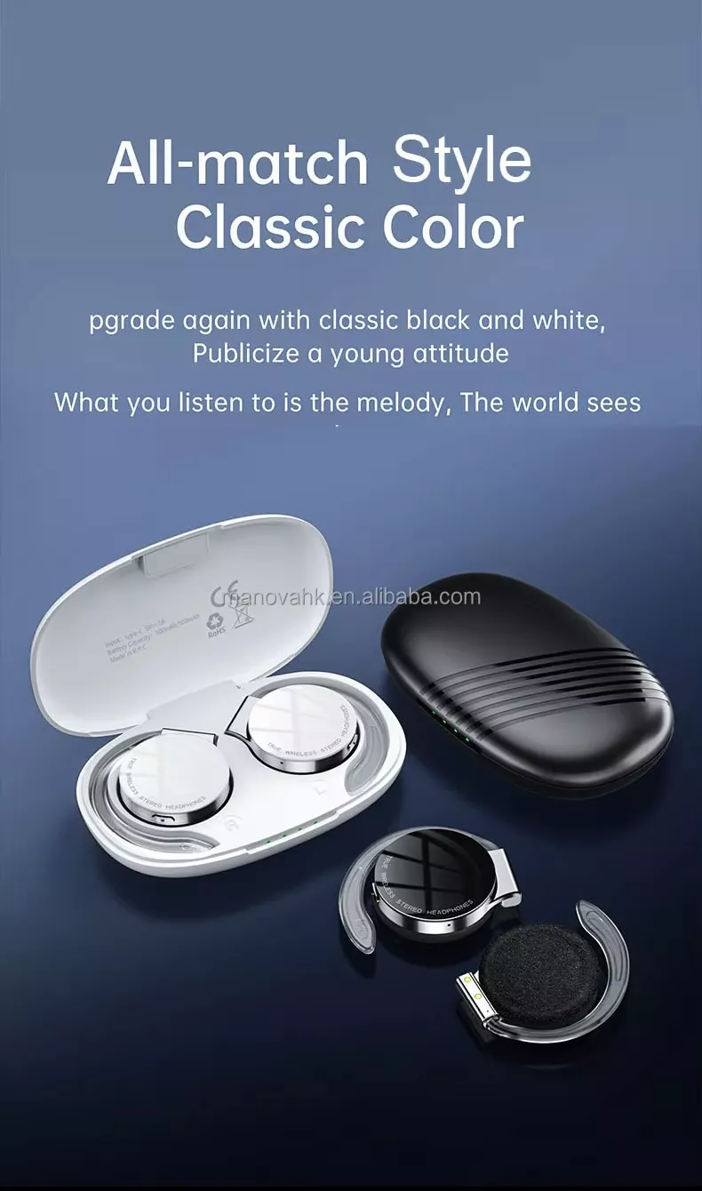 Casti Wireless Sport - Bluetooth 5.2 IPX5 Noise Cancelling 50 Ore Autonomie