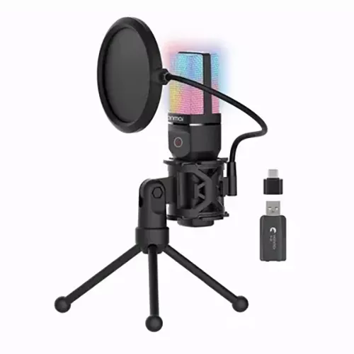 Microfon profesional cu condensator MIC60 trepied USB RGB MRKT11820 ...