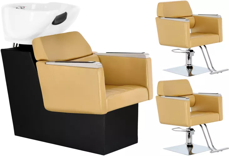 Set Scafa unitate de spalare profesionala Bella 2 x scaun hidraulic ...