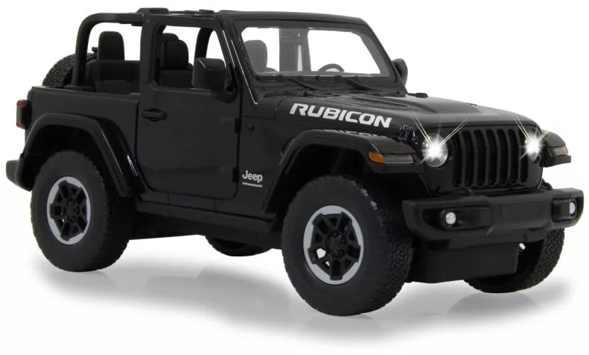 Masina RC cu telecomanda Jeep Wrangler Rubicon negru / Lungime 30 cm ...