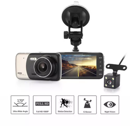 Camera Auto KlaussTech Dvr Camera Dubla 1080p Fullhd G-senzor Lentile ...