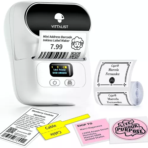 Imprimanta de Etichete Termica Portabila VITTALIST M110 Aplicatie de ...