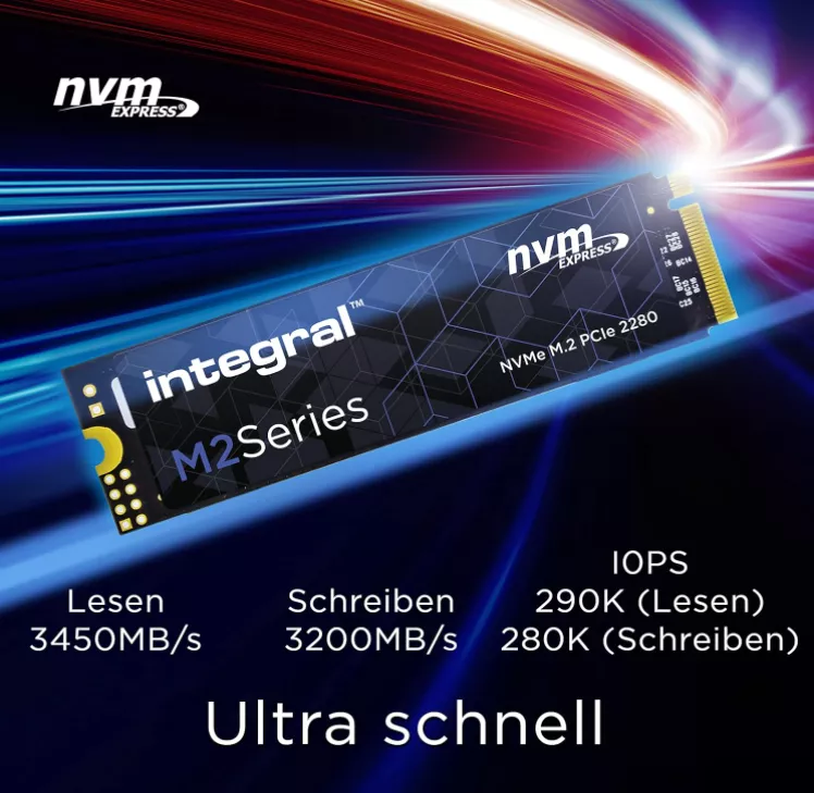SSD INTEGRAL de 250 GB NVME M.2 2280 PCIe Gen3 x 4 R-3350MB s W-1350 MB ...