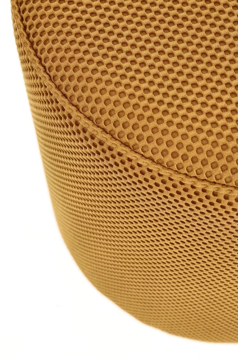 Taburet mdf textil galben mustar Oleysa 42x43 cm 0721749 - domo.ro