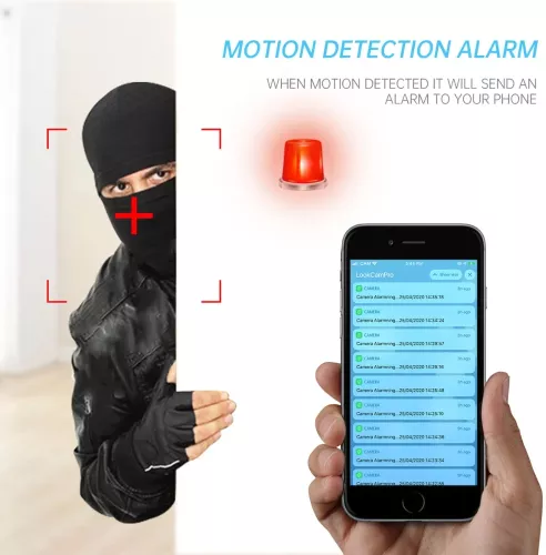 Camera IP 4K in Ceas de Birou Wi-Fi cu Detectie Miscare Viziune ...