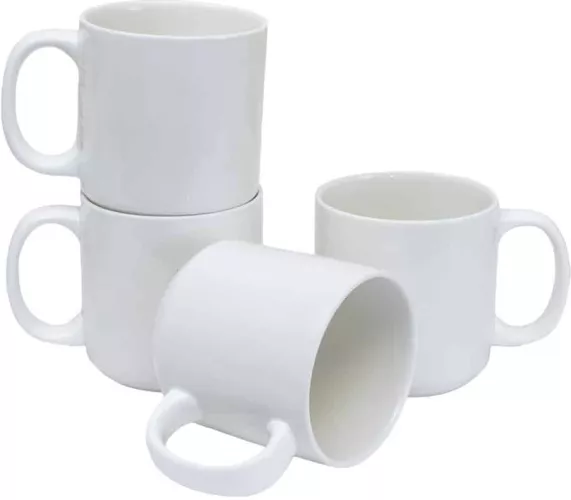 Set 4 cesti Design Italian din Portelan Alb 350 ml 5902_0200_8561_010P ...