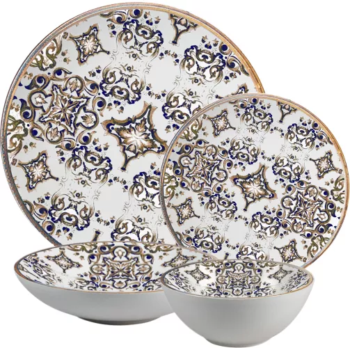 Set farfurii 20 piese 5 persoane - Eleganza Bronzo - Set Vesela ...