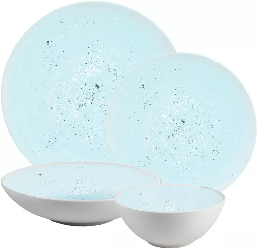 Set farfurii 20 piese 5 persoane - Ensemble Azure Spirale - Set Vesela ...