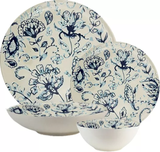 Set farfurii 16 piese 4 persoane- Ensemble Gloria Azzurra - Set Vesela ...