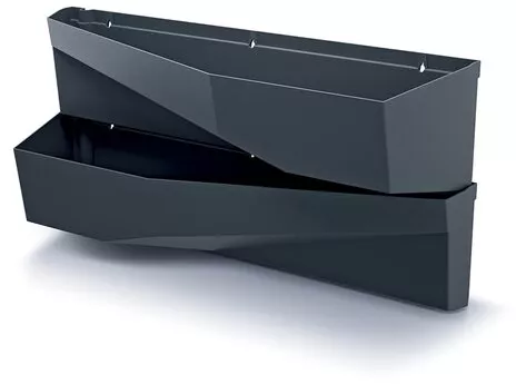 Ghivece decorative de flori modular Cascade Garden Wall antracit set 2 ...