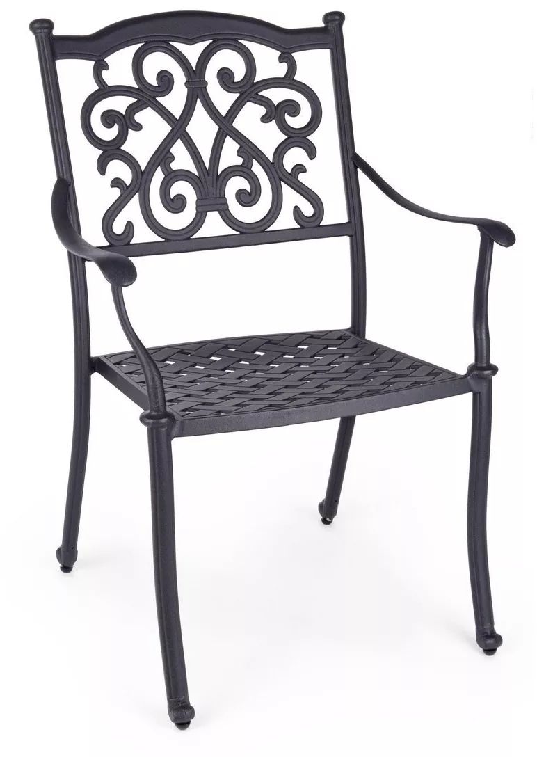 Set 4 scaune gradina aluminiu gri antracit Ivrea 65x60x92h 0805105 ...