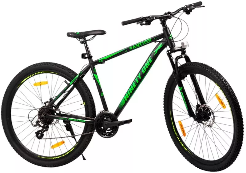 Bicicleta panther 29 inch frane pe disc 21 viteze cadru otel negru ...