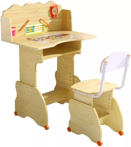 Set birou copii natur 75x48x102-105 cm 9303603 - domo.ro