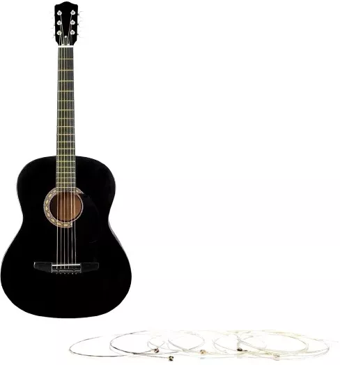 Set chitara clasica din lemn si corzi Karok 95 cm Clasic Black 4vfl_855573574 - domo.ro