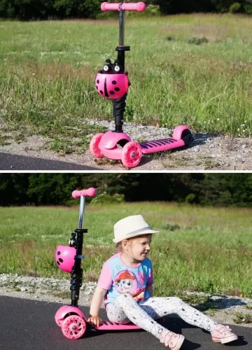 Trotineta Malplay Buburuza Tip Scooter Roz VVT109345 - domo.ro