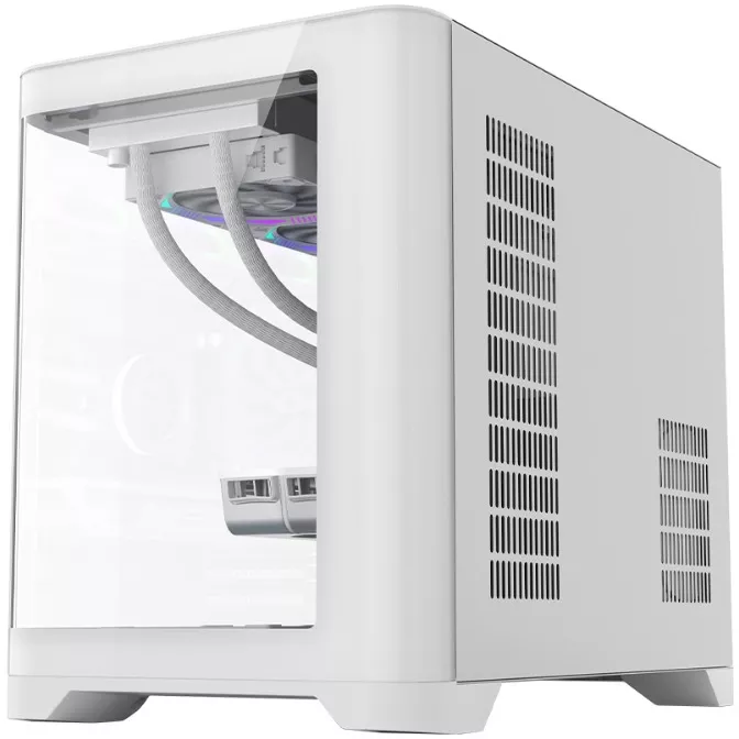 Carcasa Acvariu Gaming 1STPLAYER UV6 Cube Tower ARGB white uv6 white ...