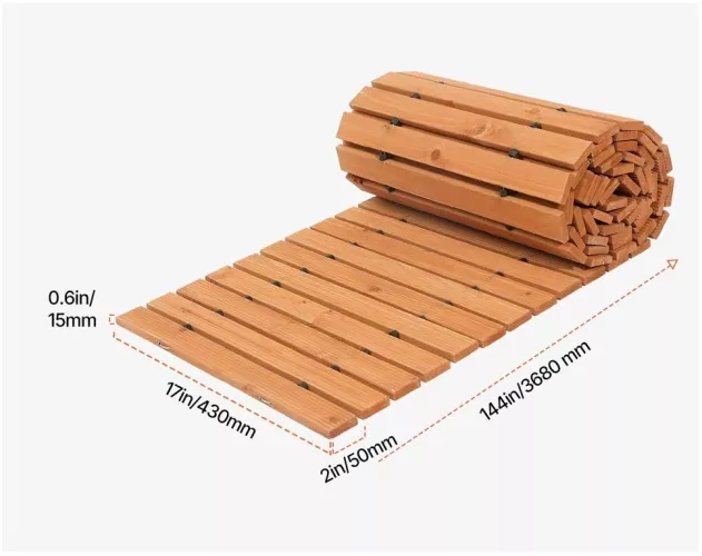 Poteca de gradina Dreapta Lemn cedru Lungime 368cm Latime 43 cm Maro ...