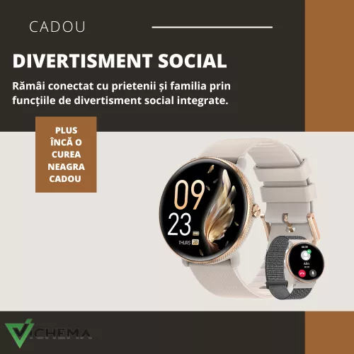 Ceas Smartwatch VICHEMA Tech ® Ecran Full Touch AMOLED HD 1 43 ich ...
