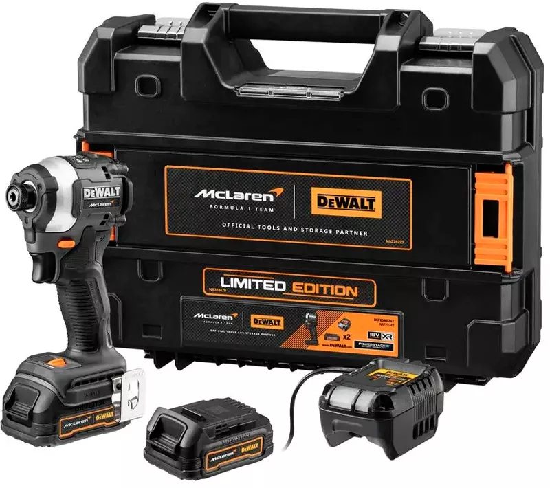 Masina de insurubat cu impact 18 V Li-Ion XR 2x5.0 Ah 205 Nm 1/4 DeWalt McLaren - domo.ro