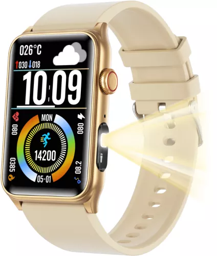 Smartwatch TWINKLER® Dama TK76 ecran 1.57&rdquo HD Apeluri Bluetooth 5. ...