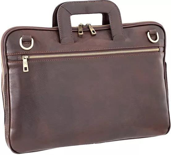 Servieta dama tip mapa din piele naturala vachetta maro SD161B SD161B ...