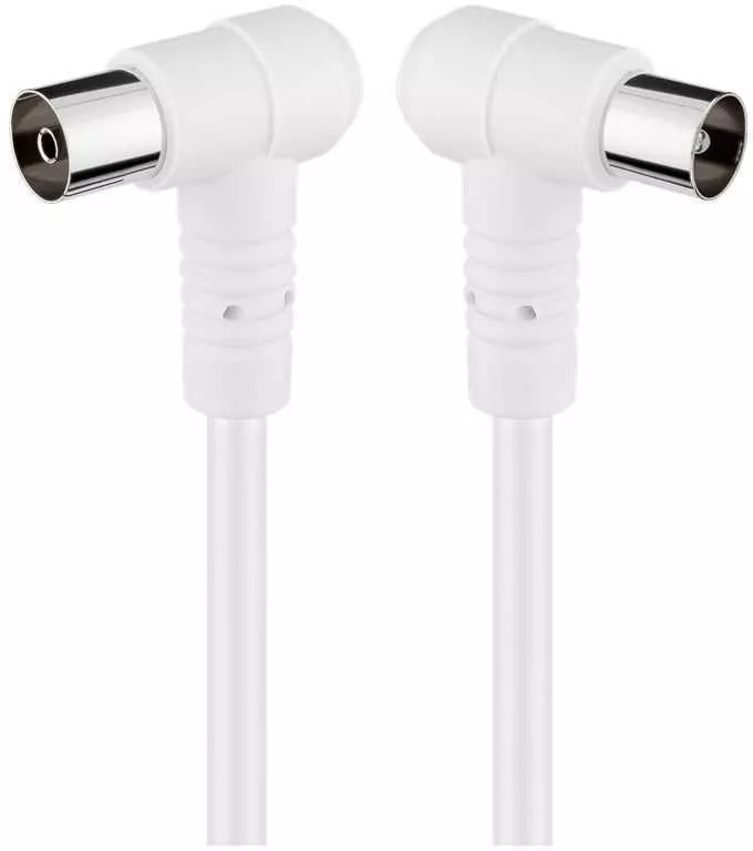 Cablu COAXIAL TV antena 3.5m cotit 90 grade mama-tata 75 ohm clasa A ...